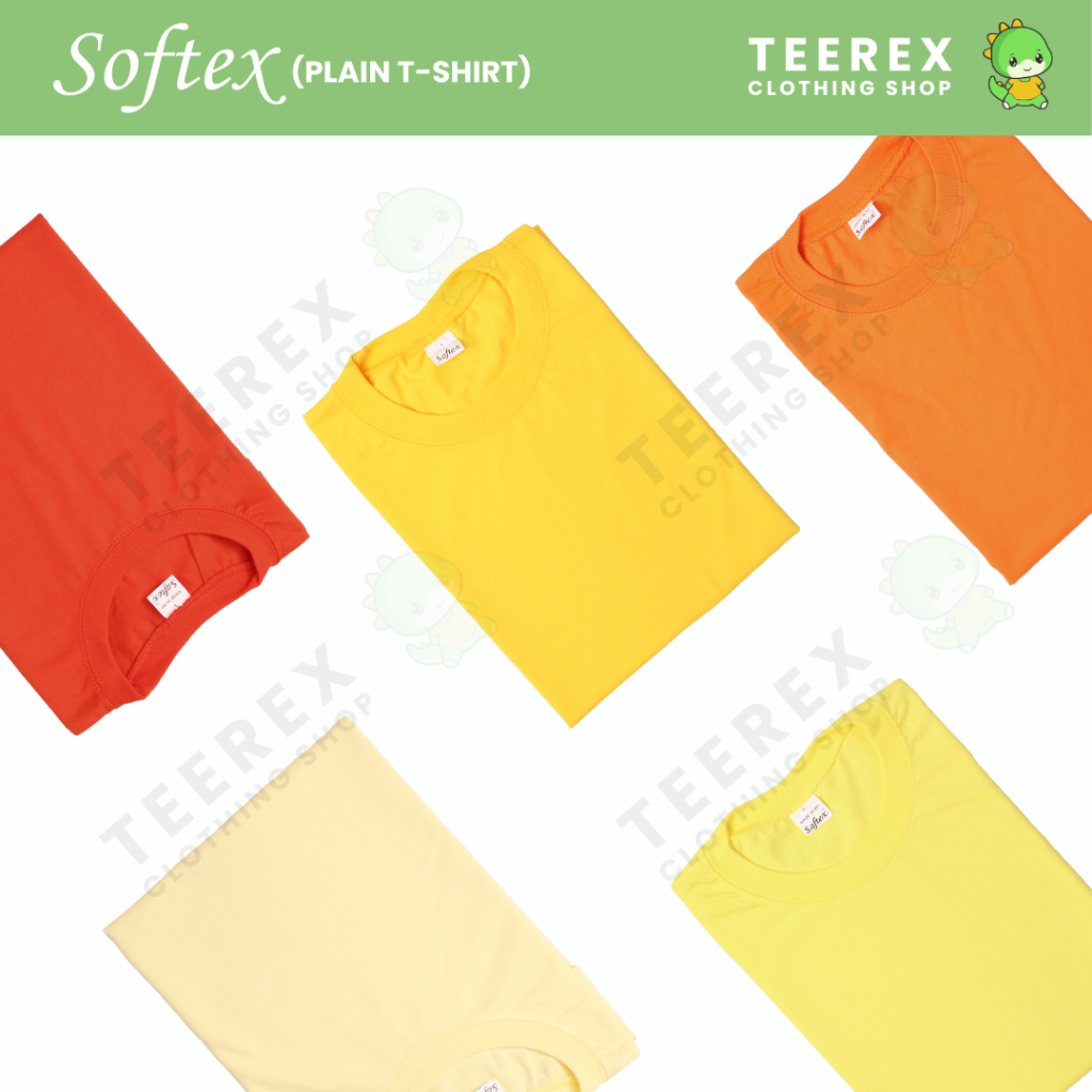 SOFTEX Roundneck UNISEX PLAIN T-SHIRT LIGHT GOLD YELLOW FLESH (BEST ...