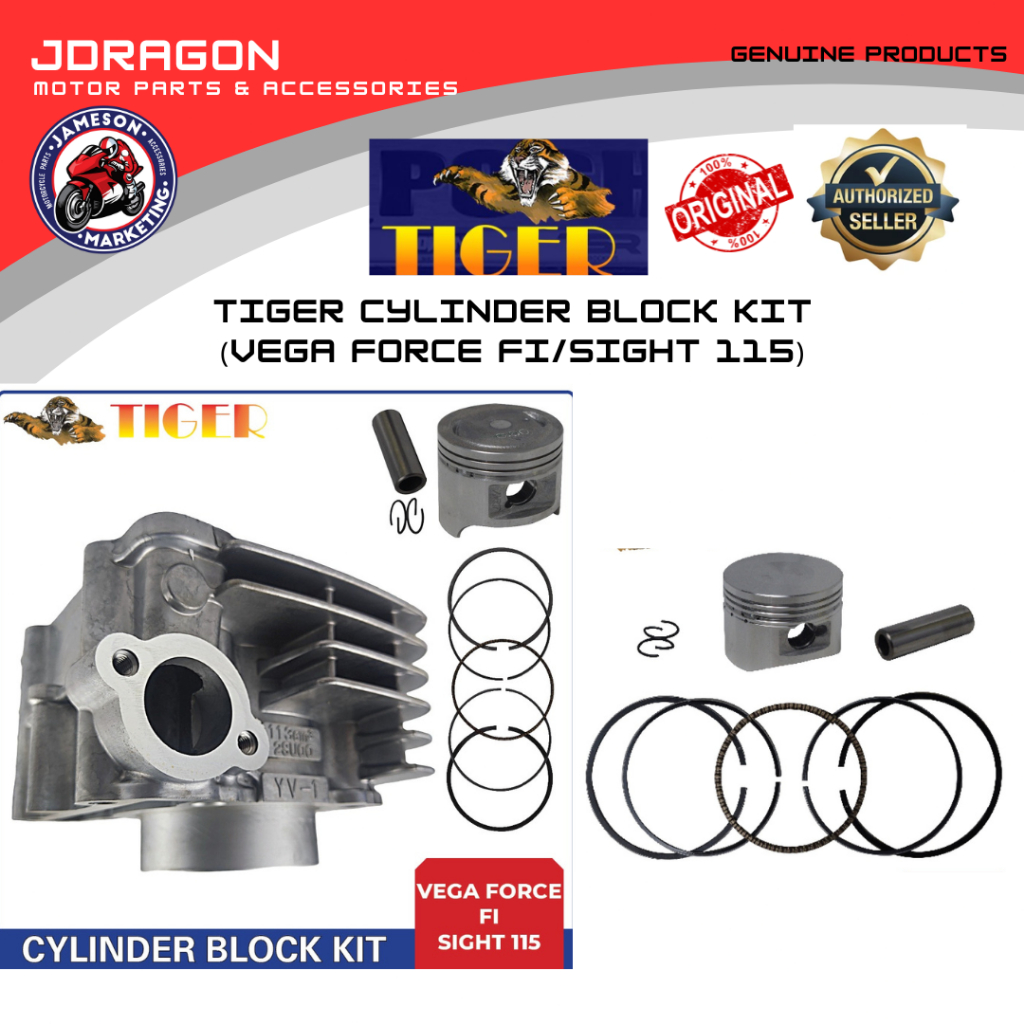 TIGER CYLINDER BLOCK KIT (VEGA FORCE FI/SIGHT 115) (W/PISTON, PISTON ...