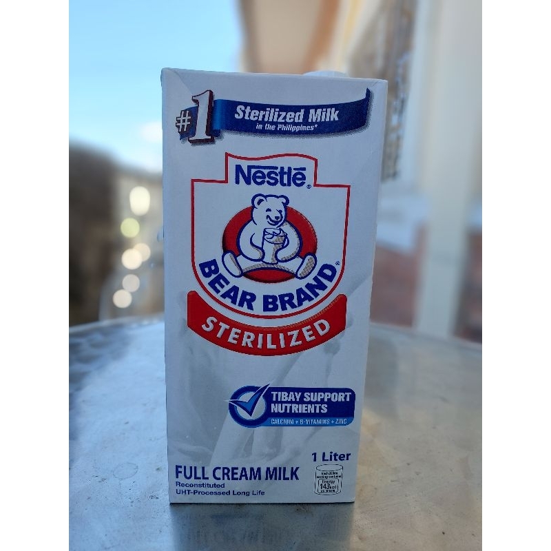 Nestle Bear Brand Sterilized Full Cream Milk 1 Liter | Shopee Philippines
