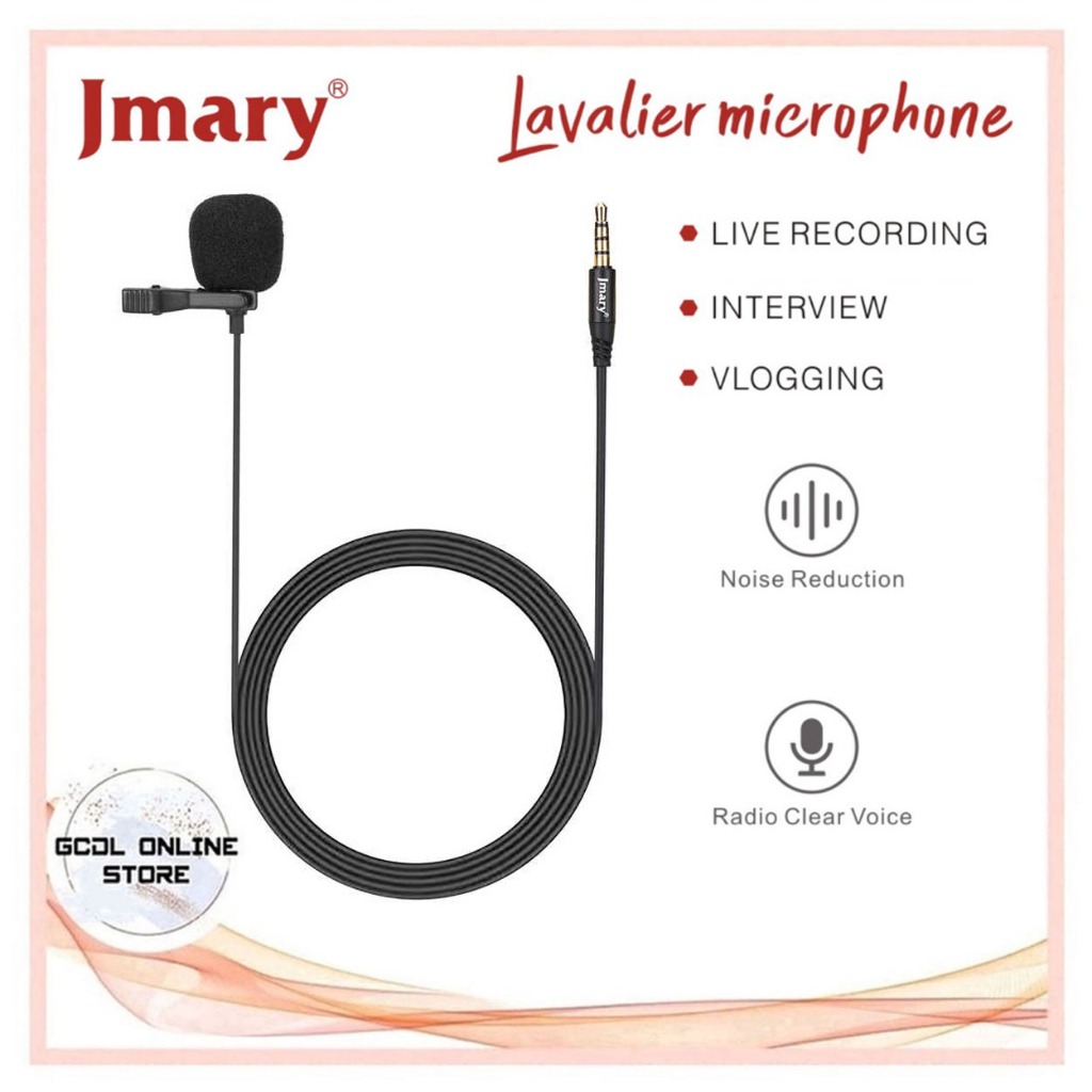 Jmary MCR1 Professional Lavalier Lapel Microphone Omnidirectional ...