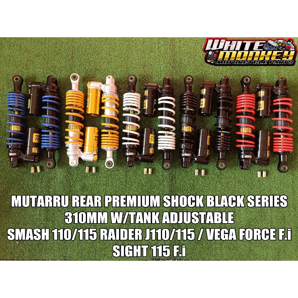 MUTARRU REAR PREMIUM SHOCK BLACK SERIES 310MM W/TANK ADJUSTABLE SMASH ...
