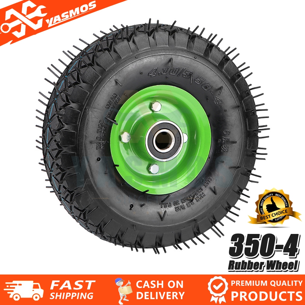 Original 10 Inch 350-4 Inflatable Wheel Rubber Wheels Heavy Duty Push ...