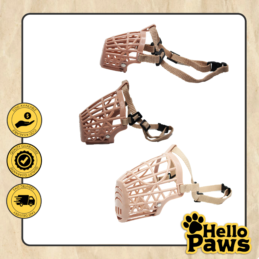 Hello Paws Dog Muzzle Mouth Guard Brown Dog Accessory Pet Accessories S ...