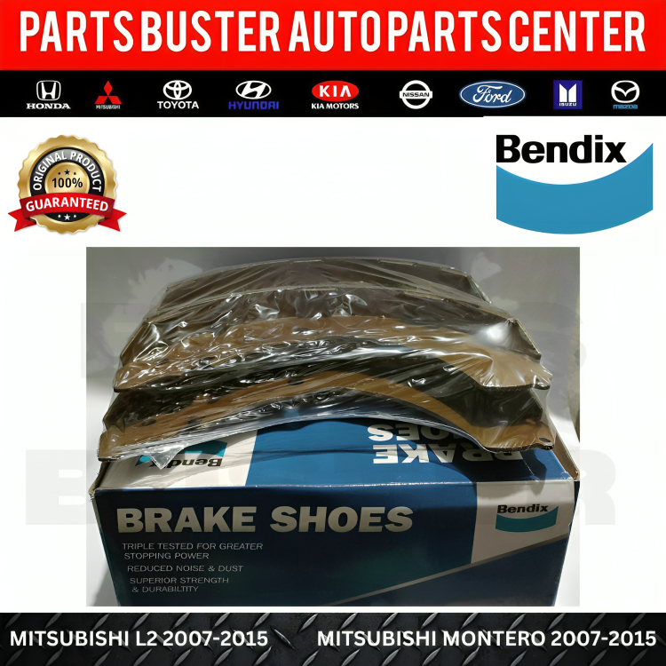 Genuine Bendix Brake Shoe for Mitsubishi L200 2007-2015, Mitsubishi Montero 2007-2015 (DS-6741 ...