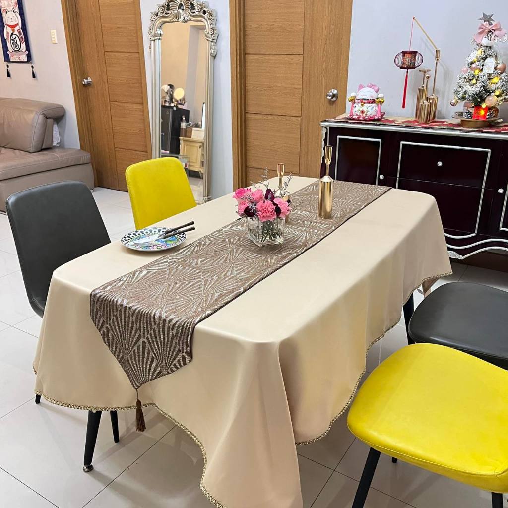 Table Runner 4＂6＂8 seater Embroidering Leaf Table Runner Hotel ...