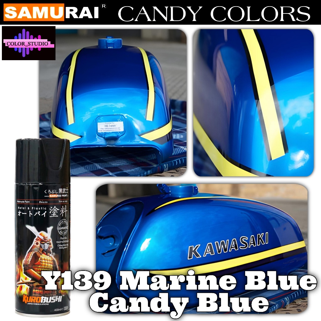 SAMURAI SPRAY PAINT Y139* Marine Blue - Cash on Delivery - COD | Shopee ...