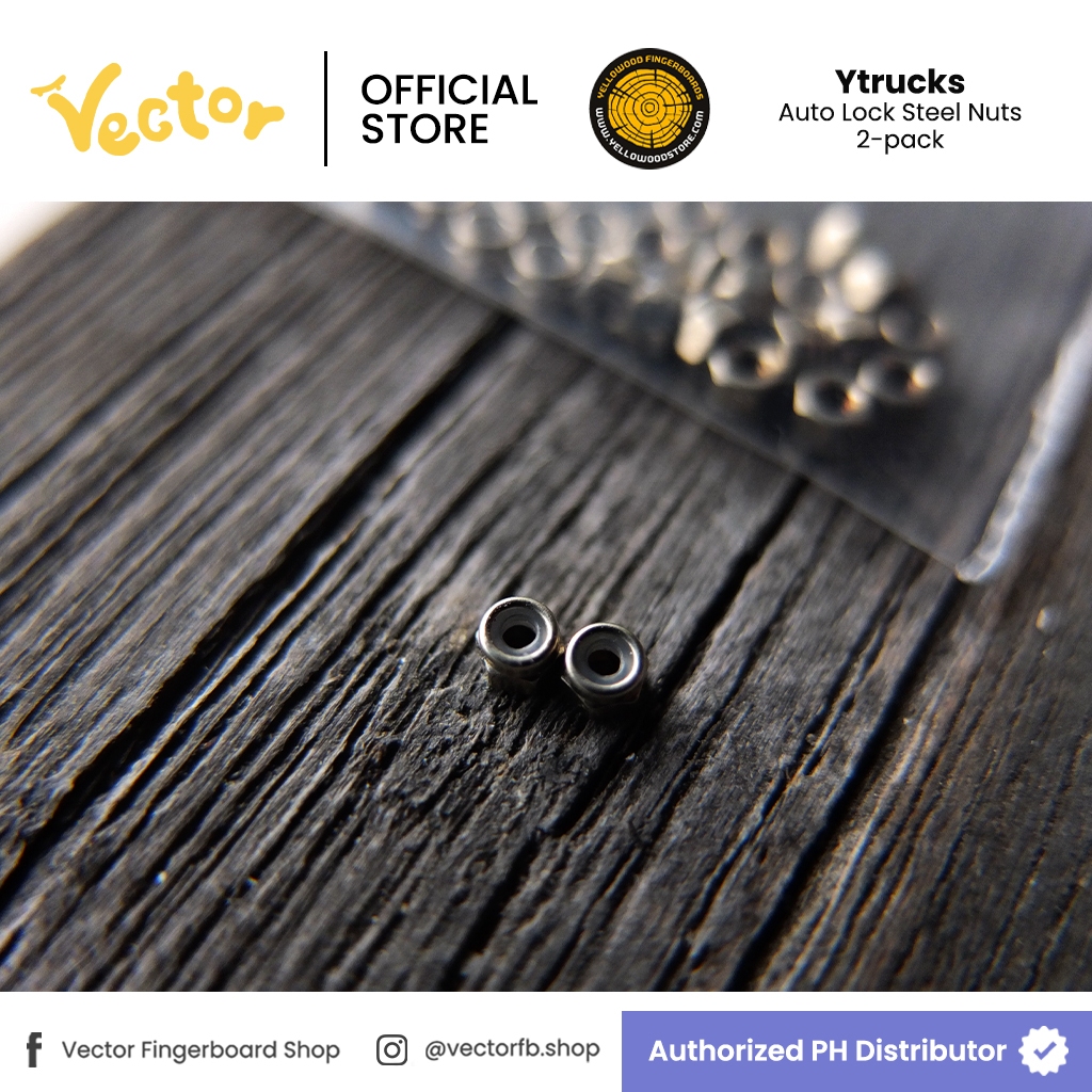Ytrucks Auto Lock Steel Nuts 2-pack - Professional Fingerboard Locknuts ...