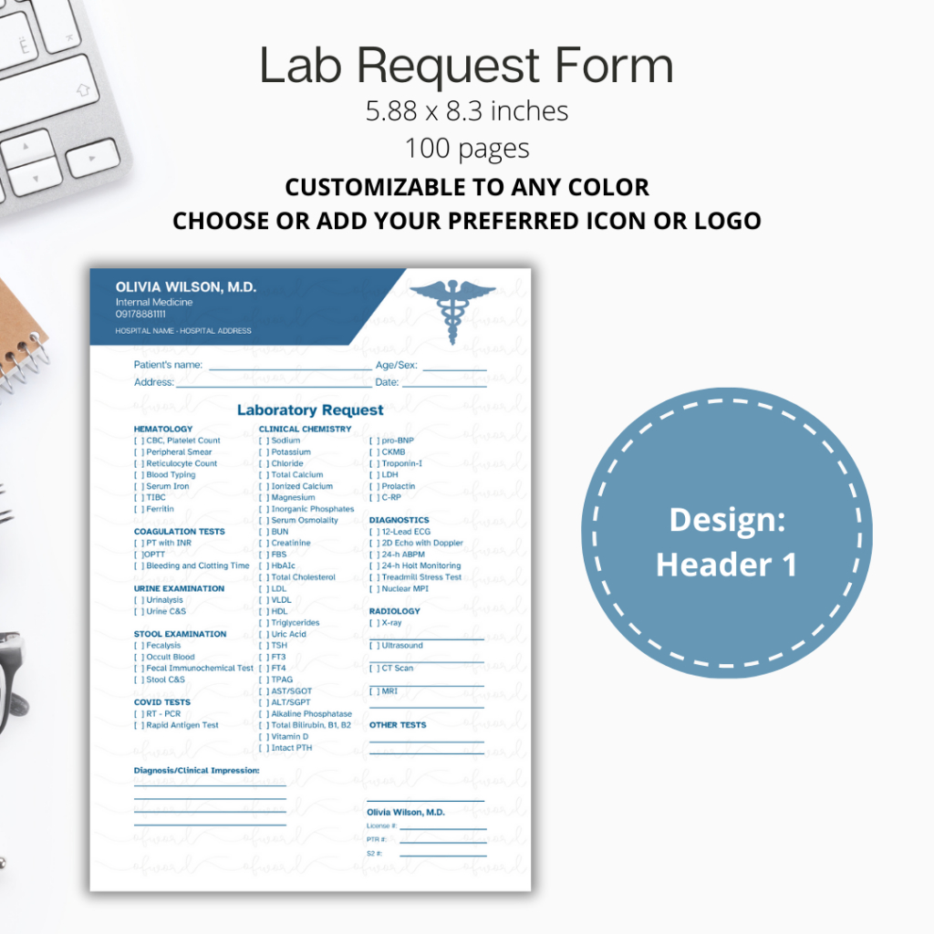 Lab Request Form for Medical Professionals (Header 1) | Shopee Philippines
