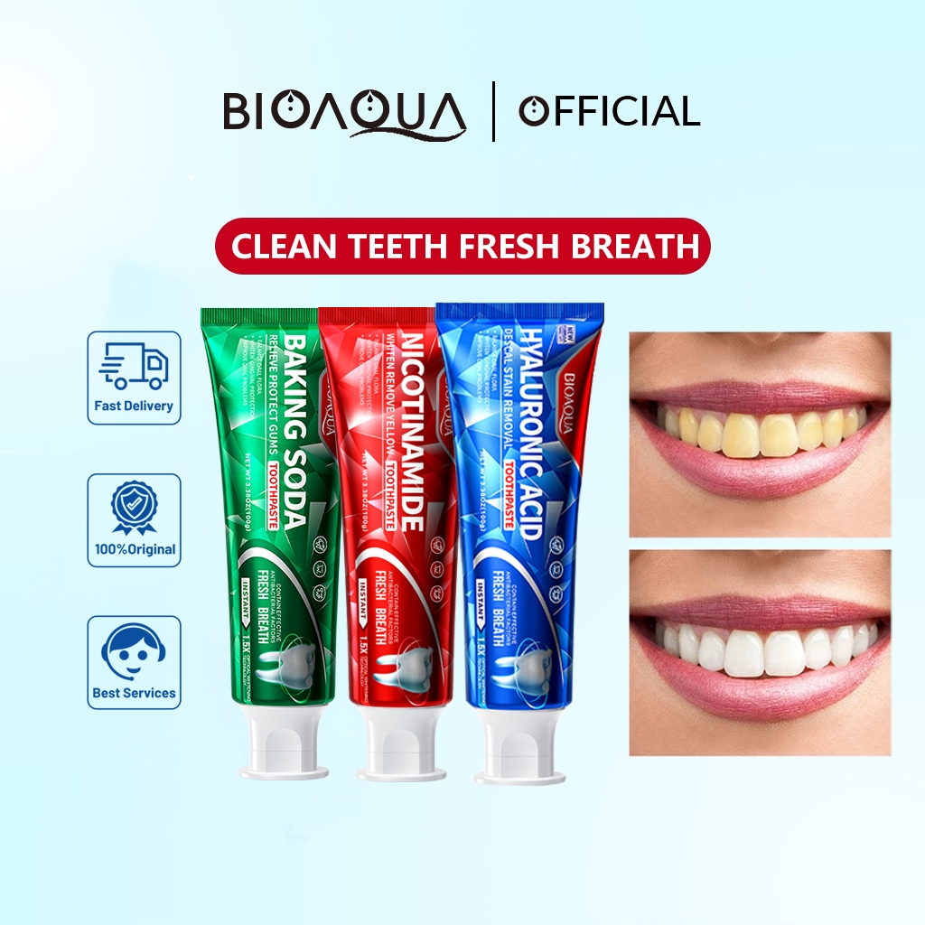 BIOAOUA Toothpaste Baking soda Nicotinamide Whitening And Yellowing ...