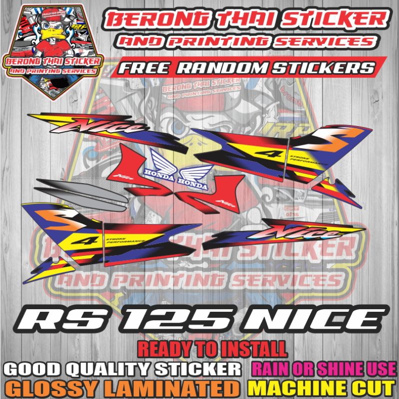 Honda Rs 125 Nice Thai Inspired Decals Glossy | Shopee Philippines