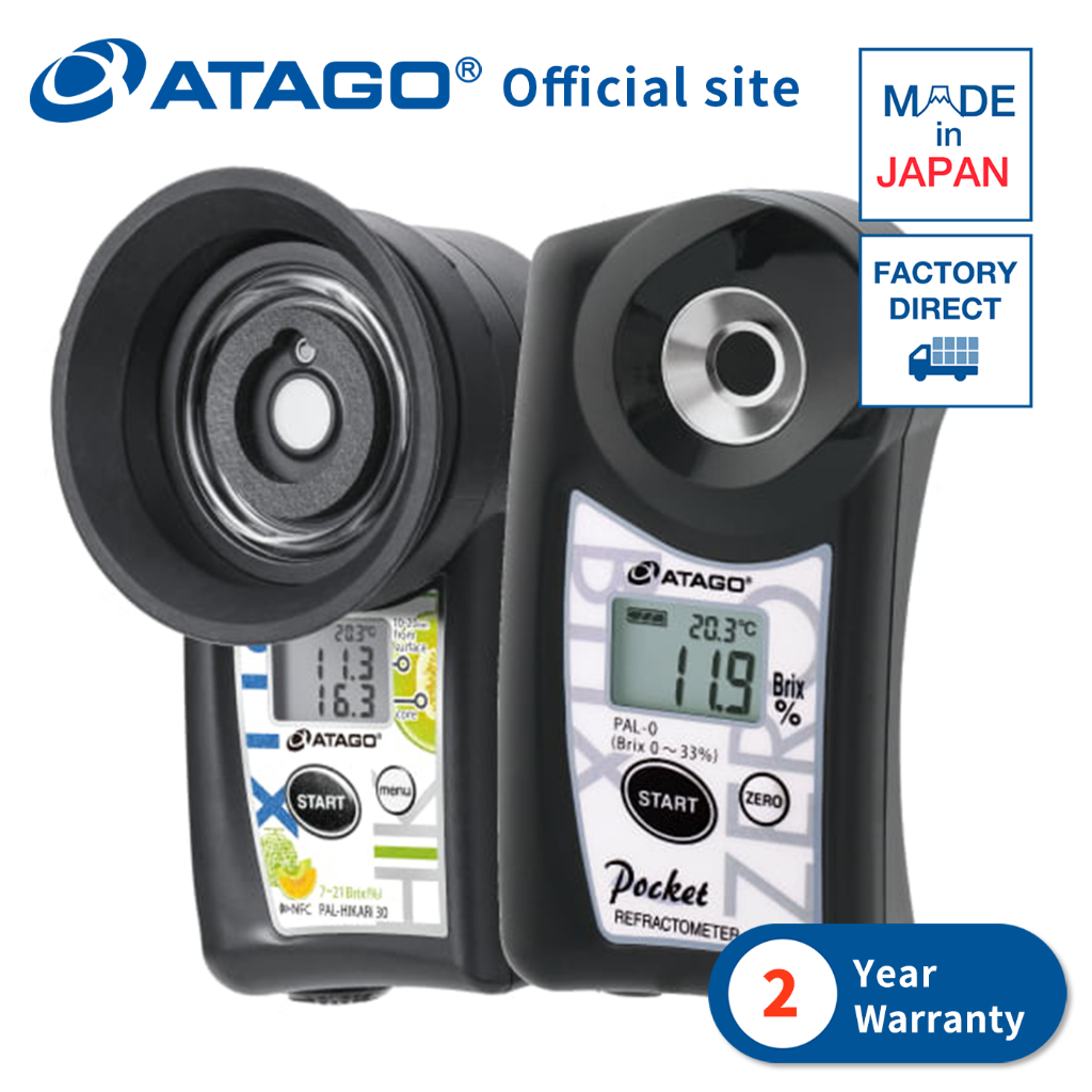 ATAGO Non-destructive IR Brix Meter for melon × Brix Meter set PAL ...