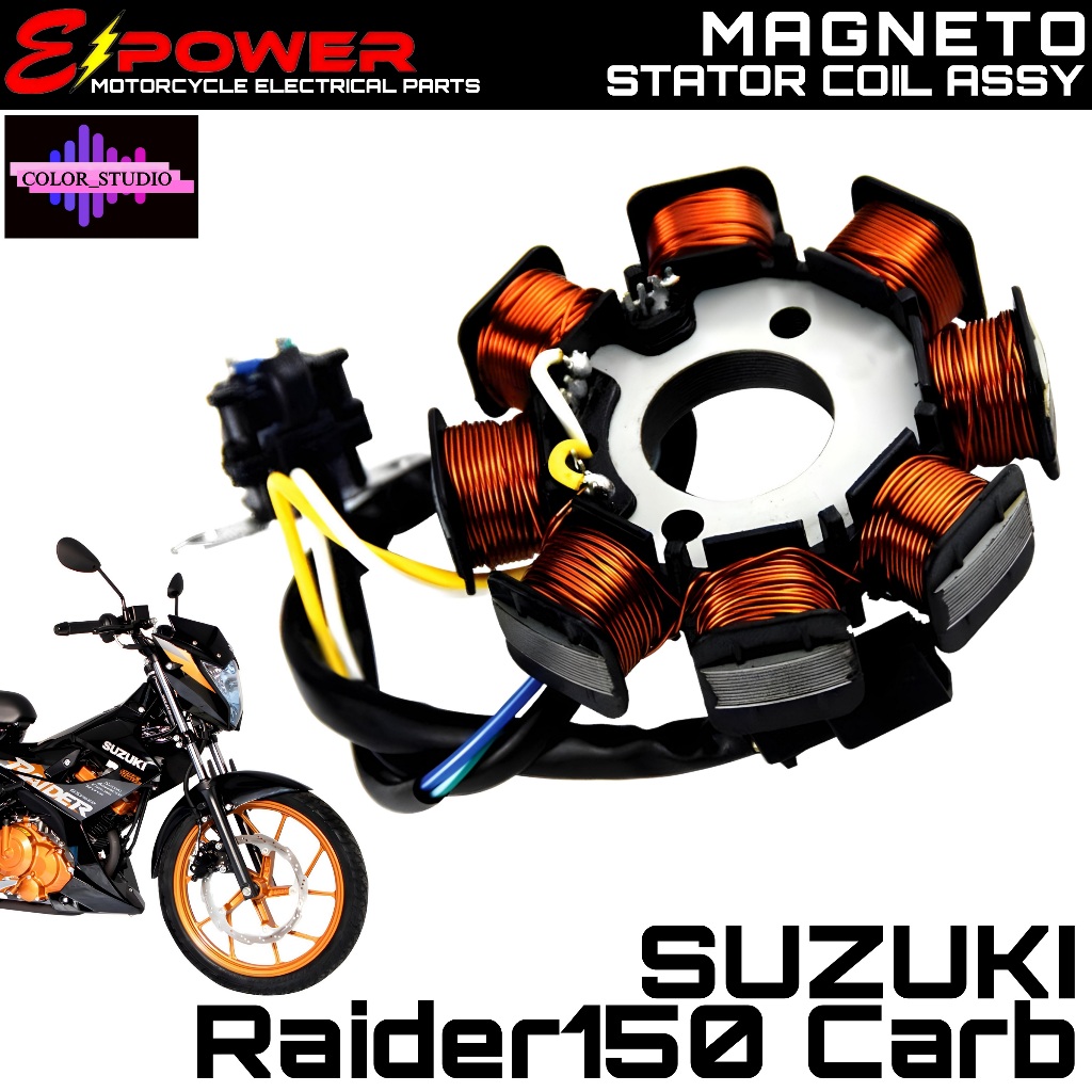 E POWER Stator Coil Assembly for SUZUKI Raider 150 Carb Type - COD ...