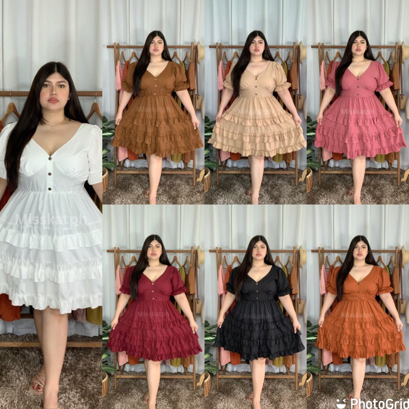 PLUS SIZE: QUEENIE DRESS | Shopee Philippines