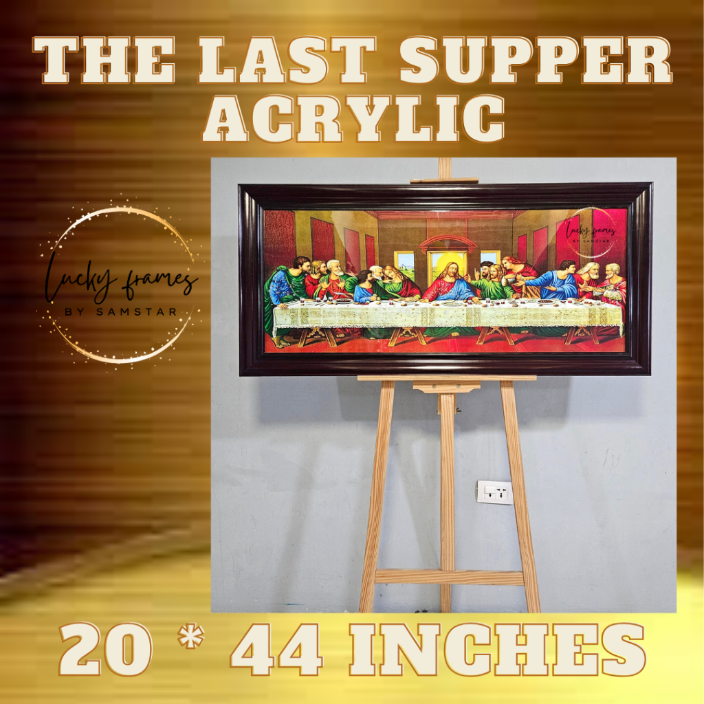 LAST SUPPER ACRYLIC WITH CRYSTAL BEADS (RED) 20 BY 44 INCHES | Shopee ...