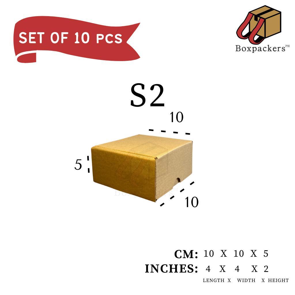 BOXPACKERS PH SET OF 10 PCS T-Mailer S2 10 X 10 X 5 CM Corrugated Box Mailer Box Carton ...