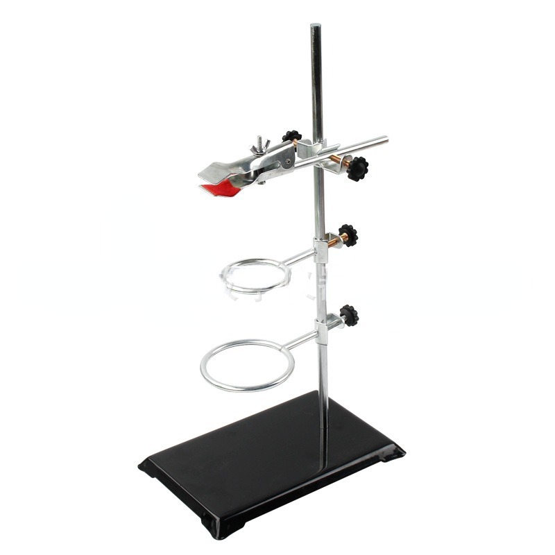(COD)Laboratory iron stand full set with square seat base cross clip ...