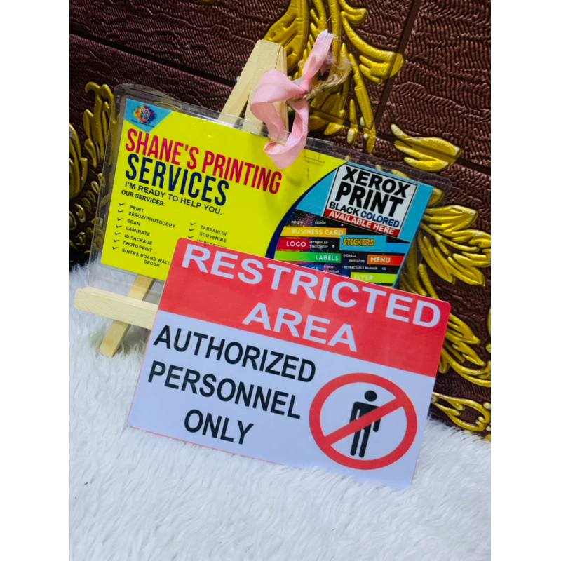 AUTHORIZED PERSONNEL ONLY SIGNAGE LAMINATED AND PVC | Shopee Philippines