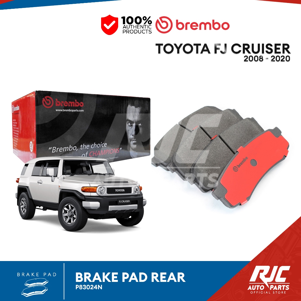 BREMBO BRAKE PAD TOYOTA FJ CRUISER REAR 2008-2020 P83024N FJ Cruiser ...