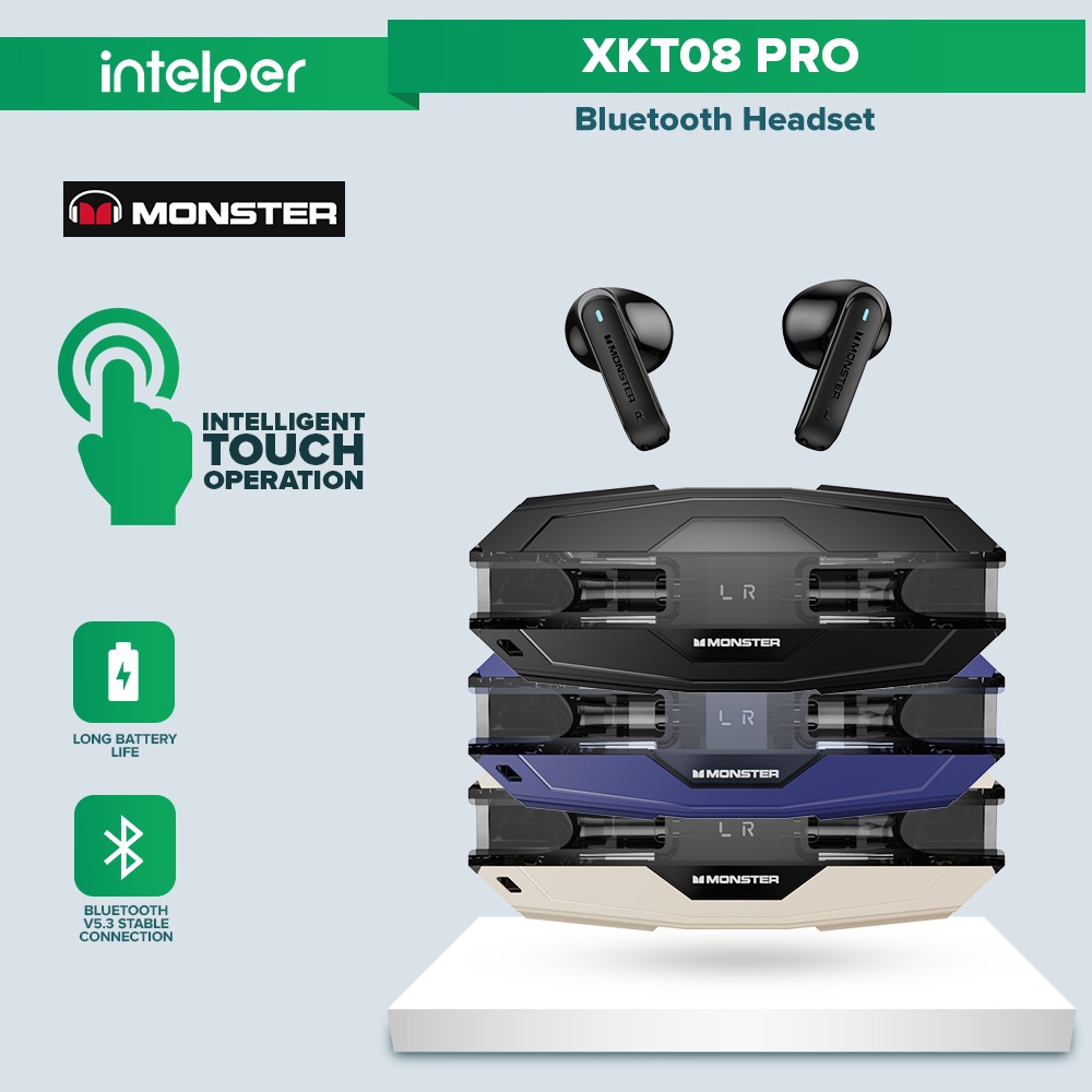 Intelper Monster XKT08 Pro Wireless Gaming Earphone Bluetooth 5.3 ...