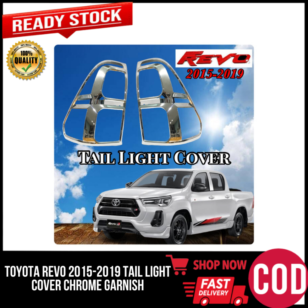 GCAO TOYOTA REVO 2015-2019 Tail Light Cover Chrome Garnish Taillight ...
