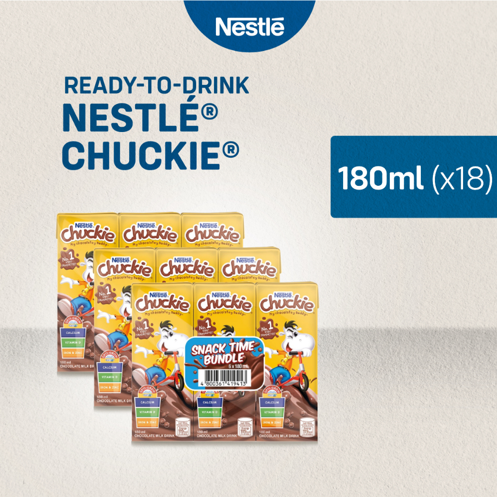 Chuckie Chocolate Flavoured Milk 180ml - Pack of 18 | Shopee Philippines