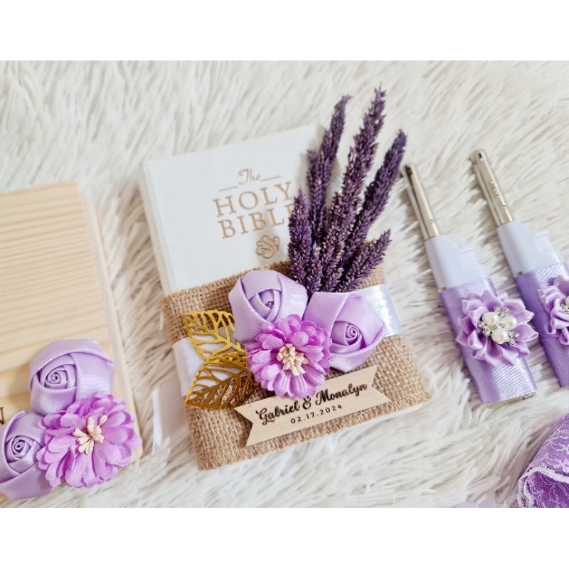 PERSONALIZED WEDDING Holy Bible (COLOR DEPENDS ON MOTIF) with FREE ...