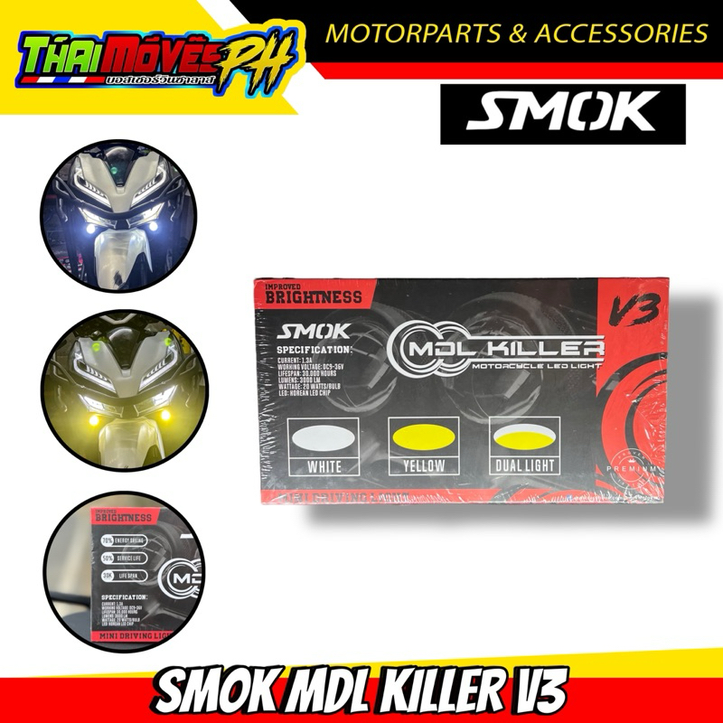 SMOK MDL KILLER V3 Motorcycle Mini Driving Light | Shopee Philippines