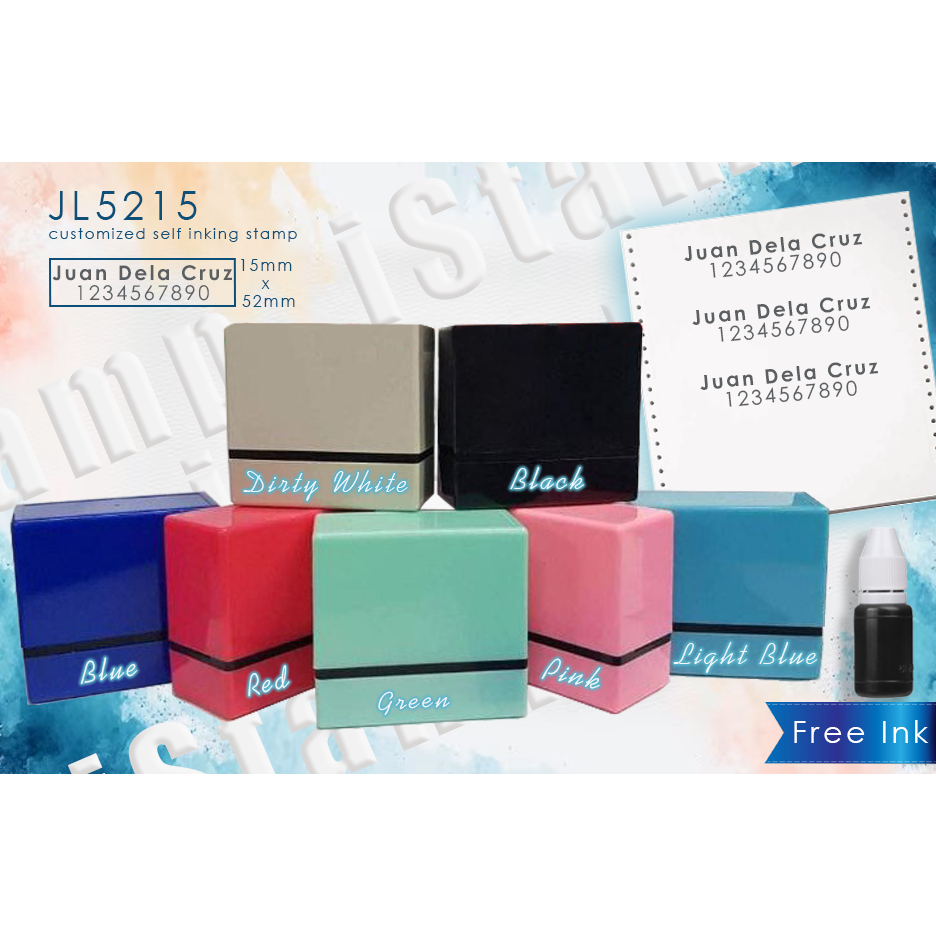 iStamp JL5215 | Customized Self Inking Stamp + Free Ink | Shopee ...