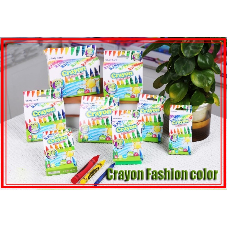 Crayon fashion color study hard non-toxic. non-stick hand colorful ...