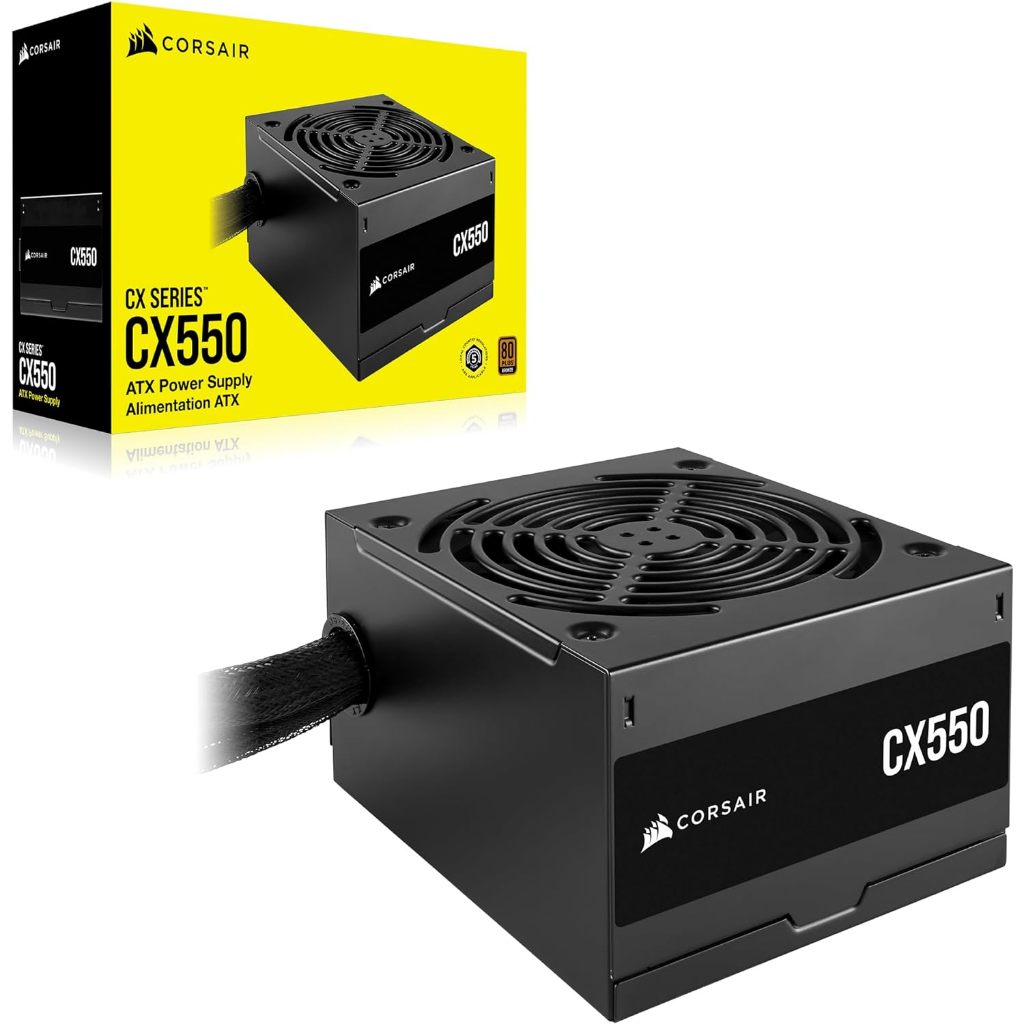 Corsair CX Series CX550 550Watts PSU 80 Plus Bronze Certified ATX Power ...