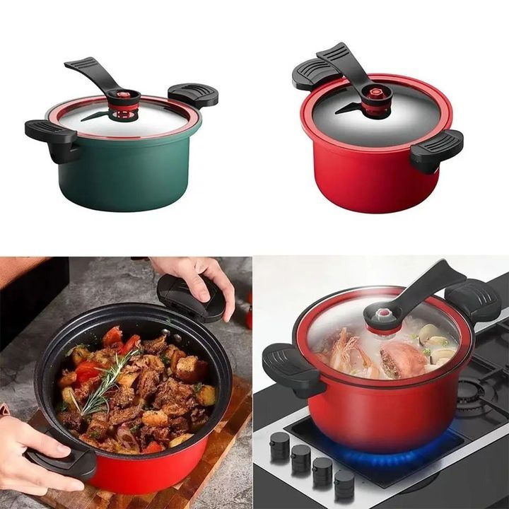 Stew Pot Pressure Cooker Non Stick Soup Meat Pot Cookware Micro Rice ...