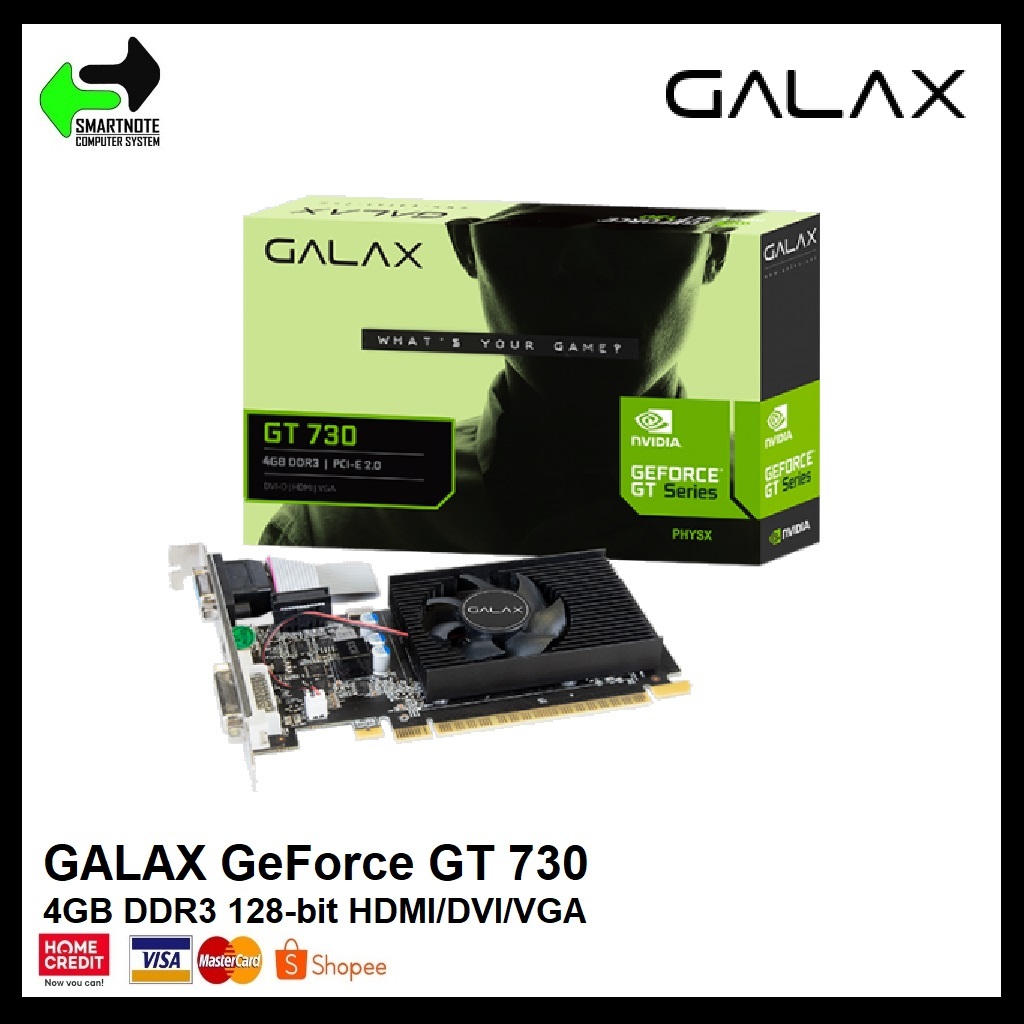 GALAX GeForce GT 730 4GB DDR3 4GB DDR3 128-bit HDMI/DVI/VGA | Shopee ...