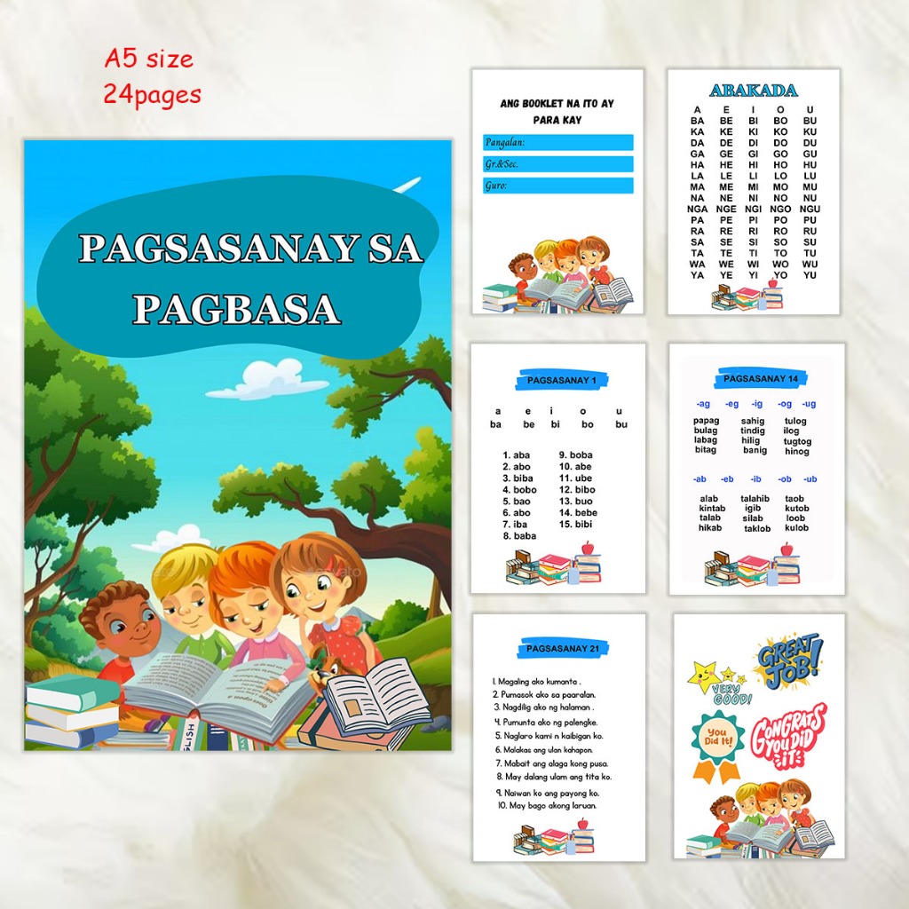 PAGSASANAY SA PAGBASA BOOKLET A5 SIZE | Shopee Philippines
