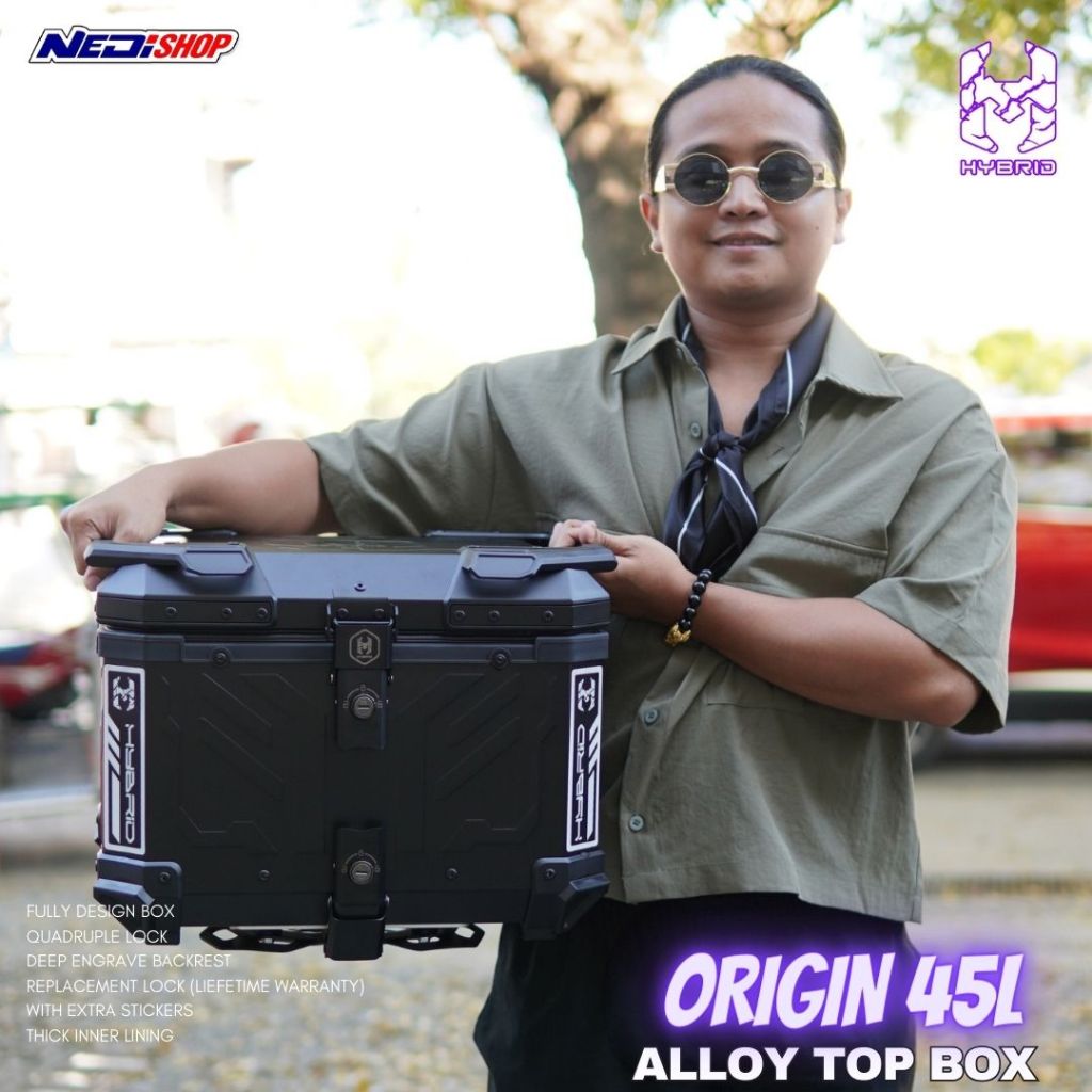 Hybriid 45L ORIGIN ALLOY TOP BOX (HEAVY DUTY) | Shopee Philippines