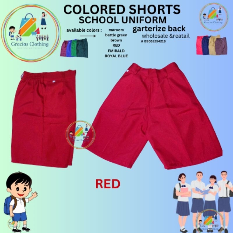RED SHORT SCHOOL UNIFORM SHORTS GARTERIZE BACK GOOD QUALITY KATRINA ...