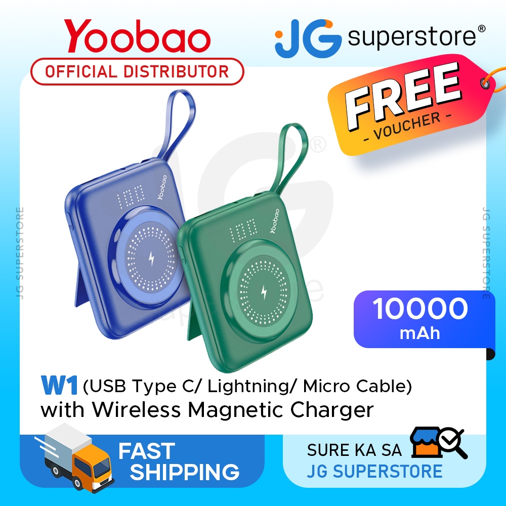 Yoobao W1 10000mAh 22.5W+PD20W Power Bank with USB Type C/ Lightning ...