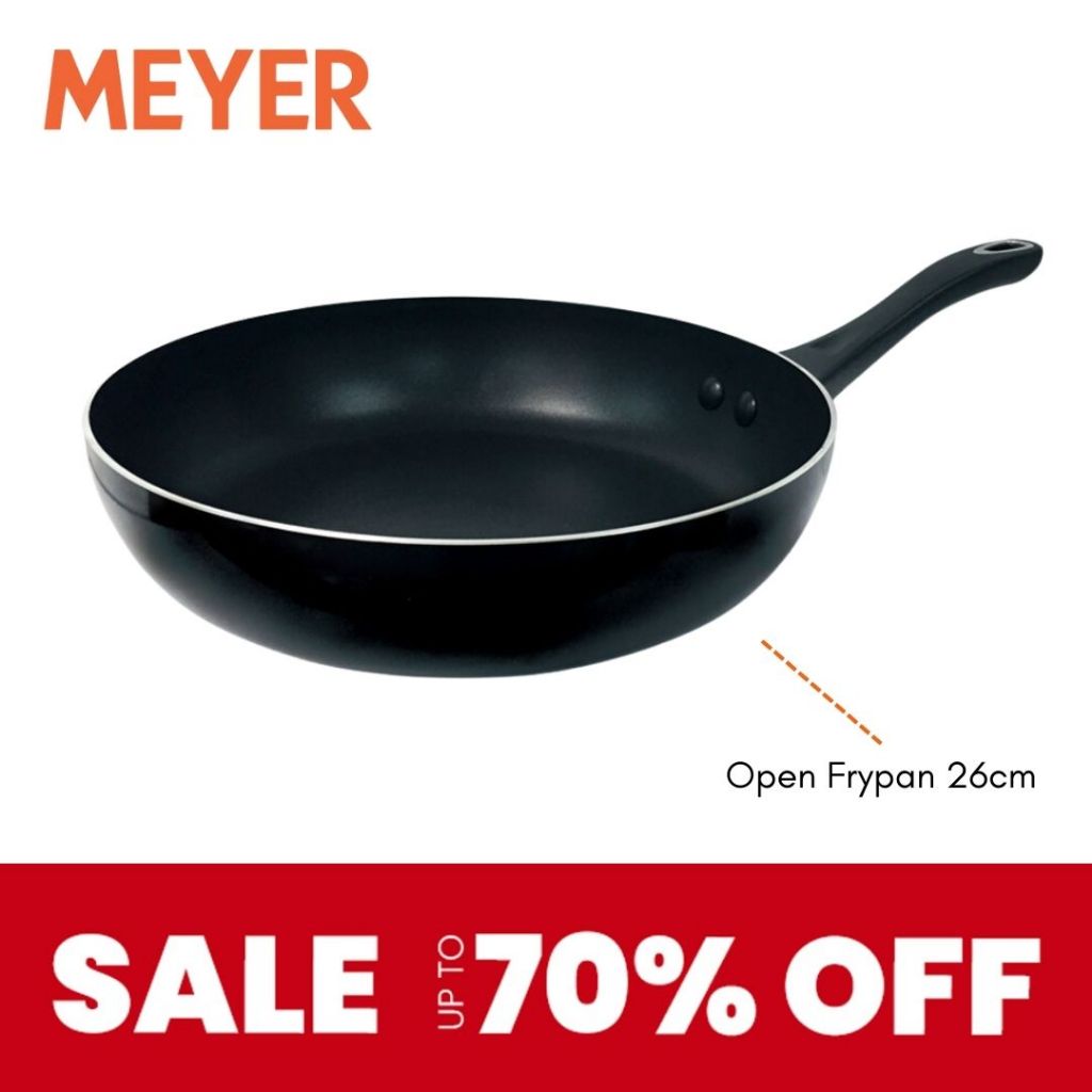 Meyer Open Frypan Non Stick Cookware Frying Pan Non-Stick Kitchen Wok Multi-use Cookware 26cm ...