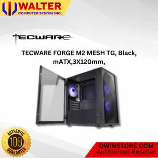 TECWARE FORGE M2 MESH TG, Black, mATX,3X120mm, | Shopee Philippines