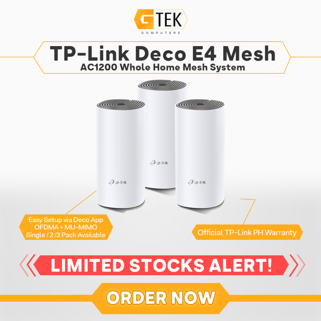 TP-Link Deco E4 AC1200 Whole Home Mesh Wi-Fi System | Shopee Philippines