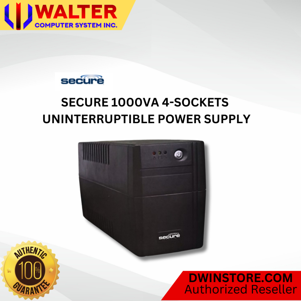 SECURE 1000VA 4-SOCKETS UN INTERRUPTIBL POWER SUPPLY | Shopee Philippines