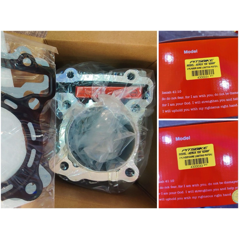 Pitsbike Cylinder Block Bore kit steel type AEROX NMAX SNIPER155 63MM ...