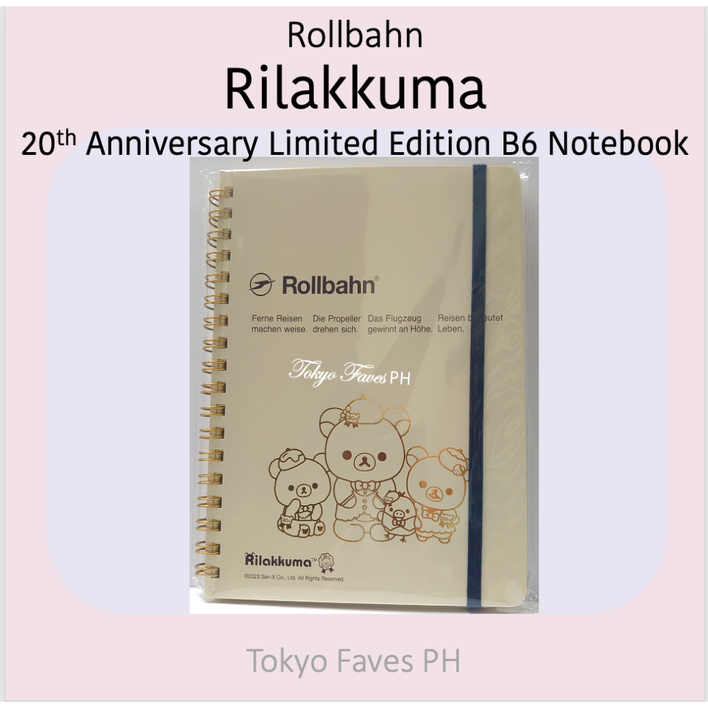 Delfonics Rollbahn Notebook Rilakkuma 20th Anniversary Limited Edition Made in Japan | Shopee ...