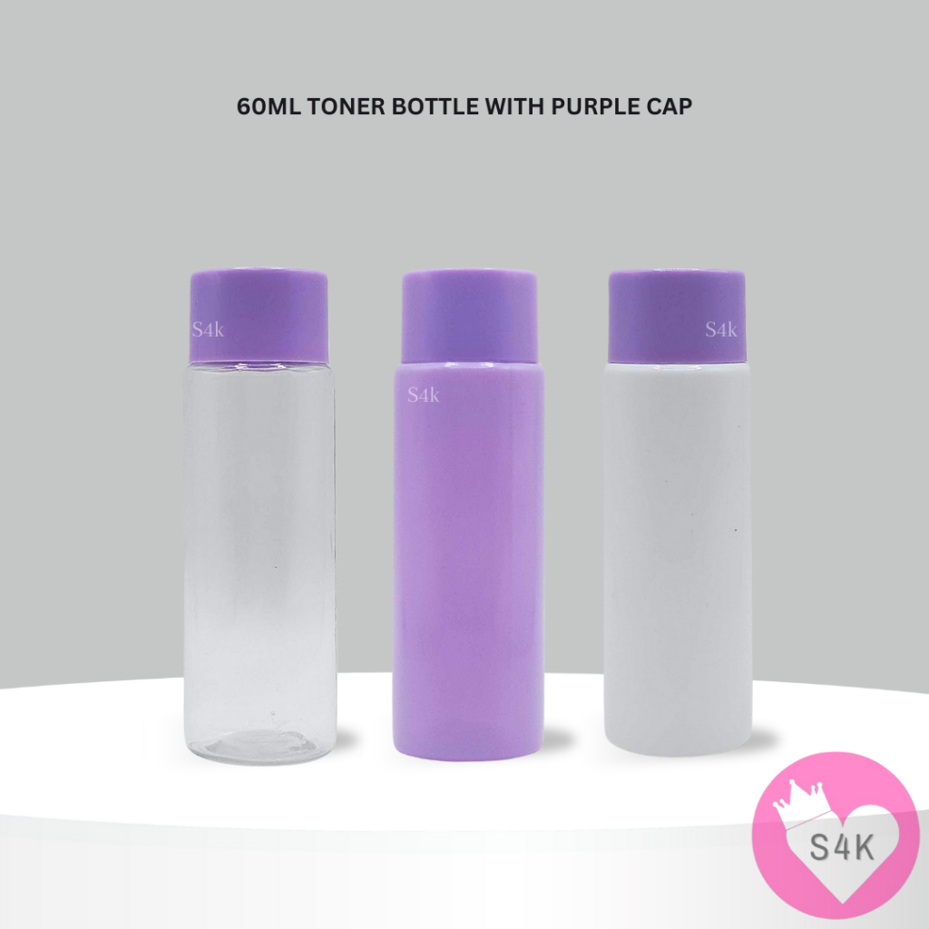 60ml Toner Bottle with Purple Cap | Shopee Philippines