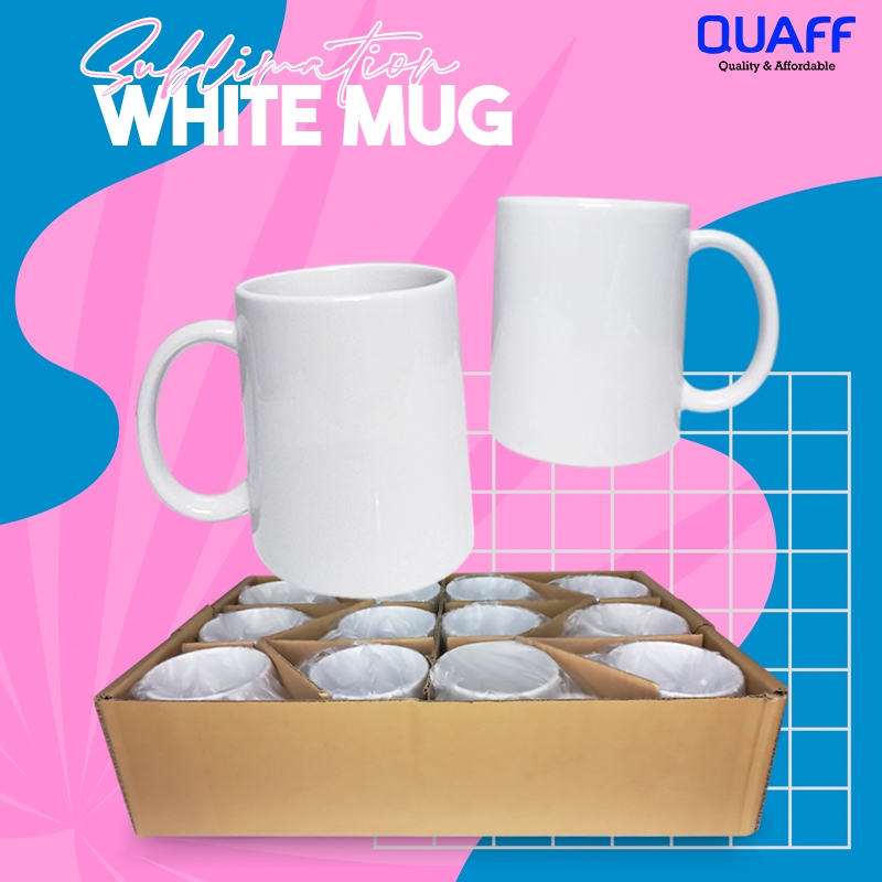 QUAFF Sublimation Coated White Mug 11OZ (12pcs) | Shopee Philippines
