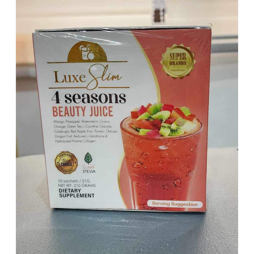 LUXE SLIM 4 SEASONS Slimming Beauty Juice 10 sachets/box | Shopee ...