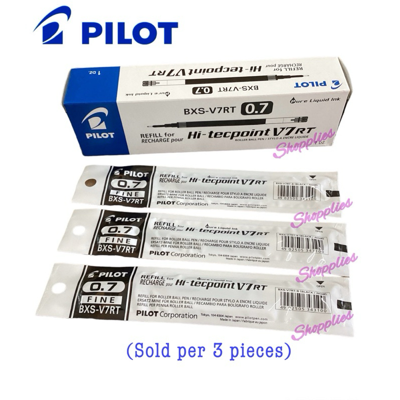 Pilot Hi-tecpoint BXS-V7RT Refill / V7 rt 0.7 Black (Sold per 3 pieces ...