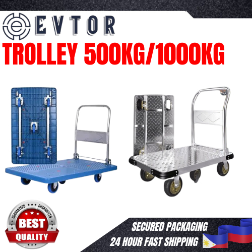 Evtor 1000KG Capacity Industrial Hand Truck Trolley Heavy Duty Foldable ...