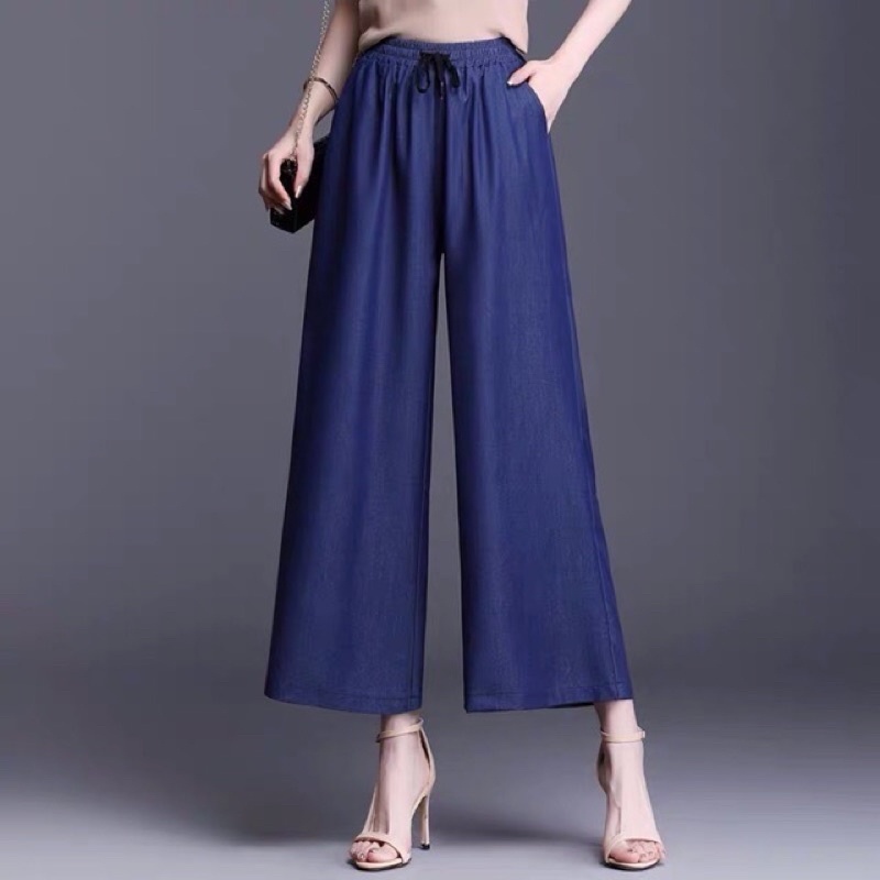 Fashion Denim square pants soft tela fit 27-32 waistline/COD | Shopee ...