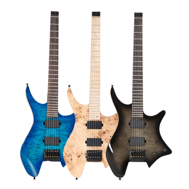 ZLG 6-string headless Electric guitar Alnico pick up-Professional&beginners Free gifts Fast ...