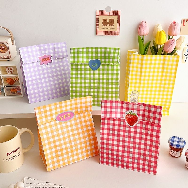 INS Candy Color Paper Bag Storage Bag for Wedding Birthday Xmas New ...